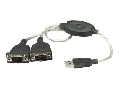 Manhattan USB-A to 2x Serial Ports Converter cable, 45cm, Male to Male ...