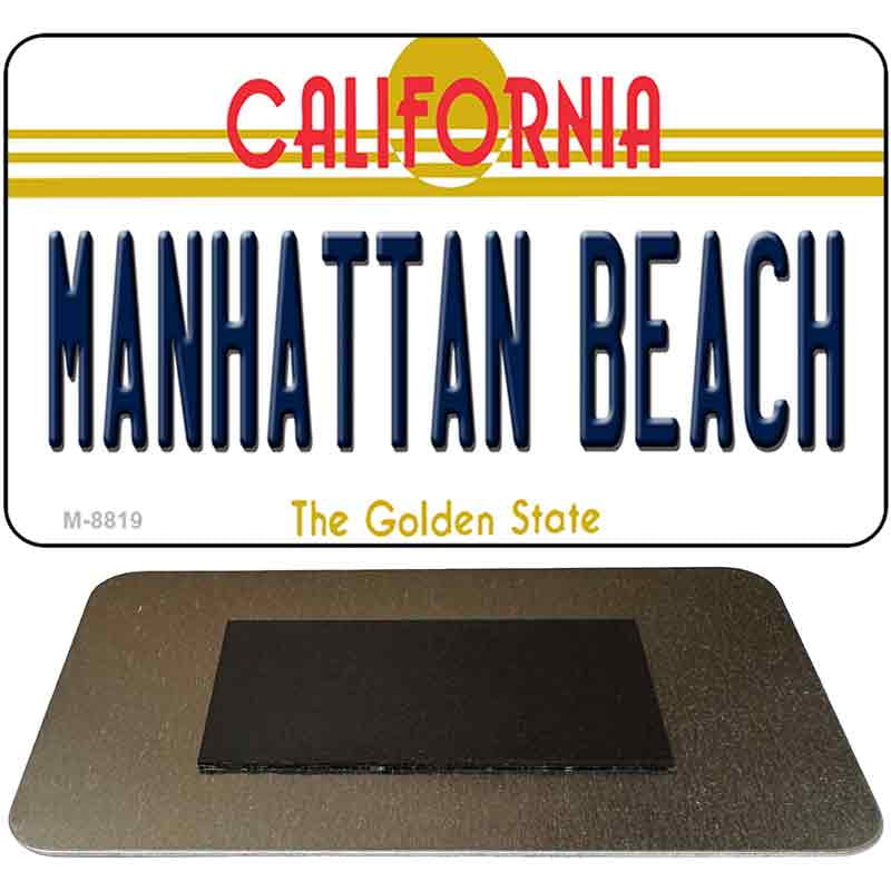 Manhattan Beach California State License Plate Tag Magnet M-8819 3.5" x ...