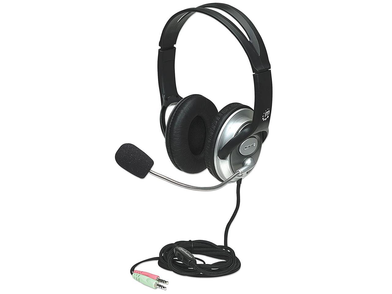 Manhattan Classic Stereo Headset with Flexible Metal Boom Microphone ...