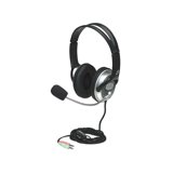 Manhattan Classic Stereo Headset with Flexible Metal Boom Microphone ...
