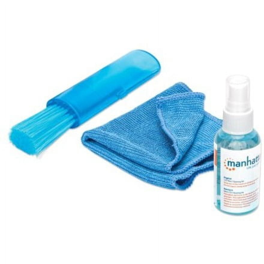 Manhattan LCD Mini Cleaning Kit with Microfiber Cloth, Brush & Carrying ...