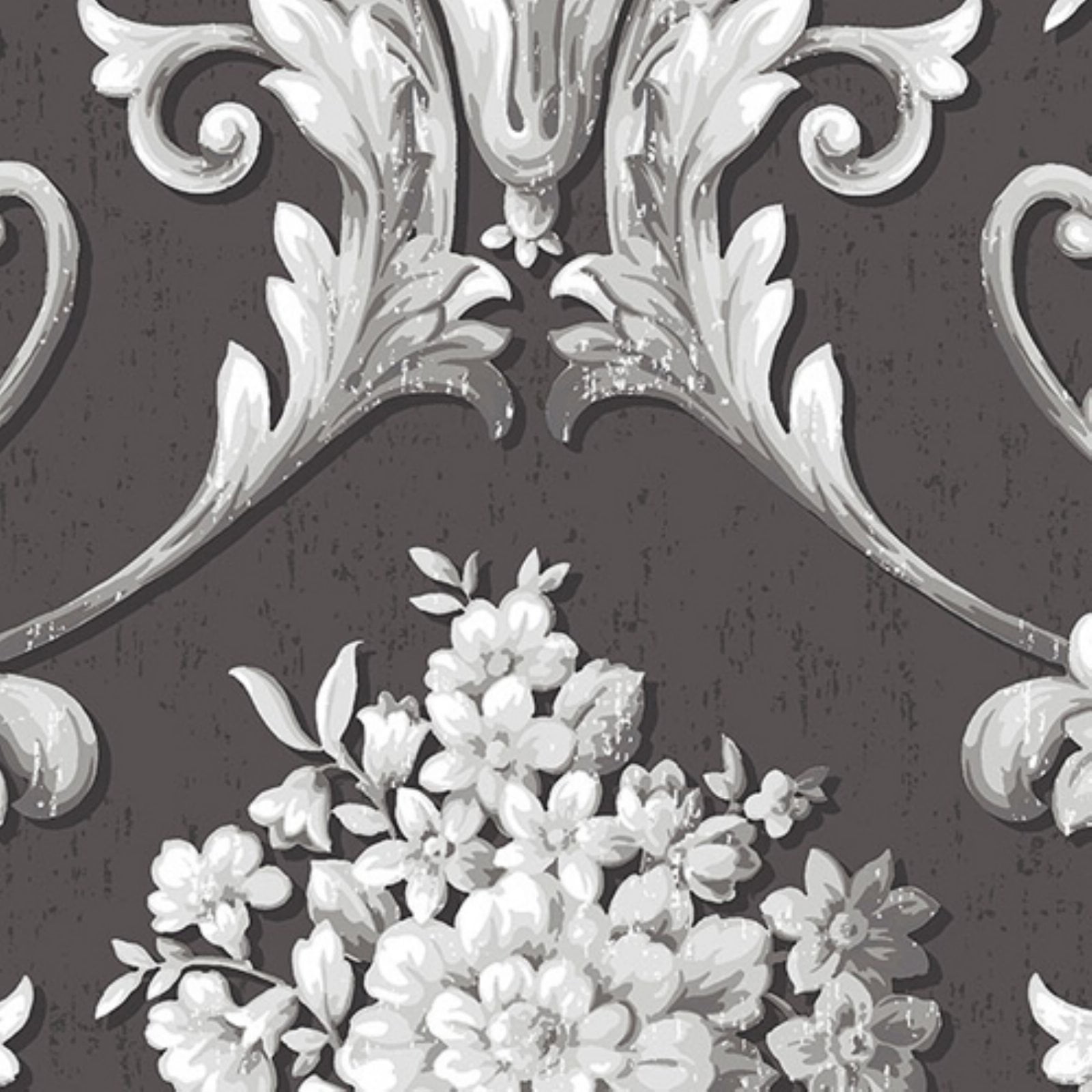 Manhattan Comfort Boca Raton Floral Damask Wallpaper - Walmart.com
