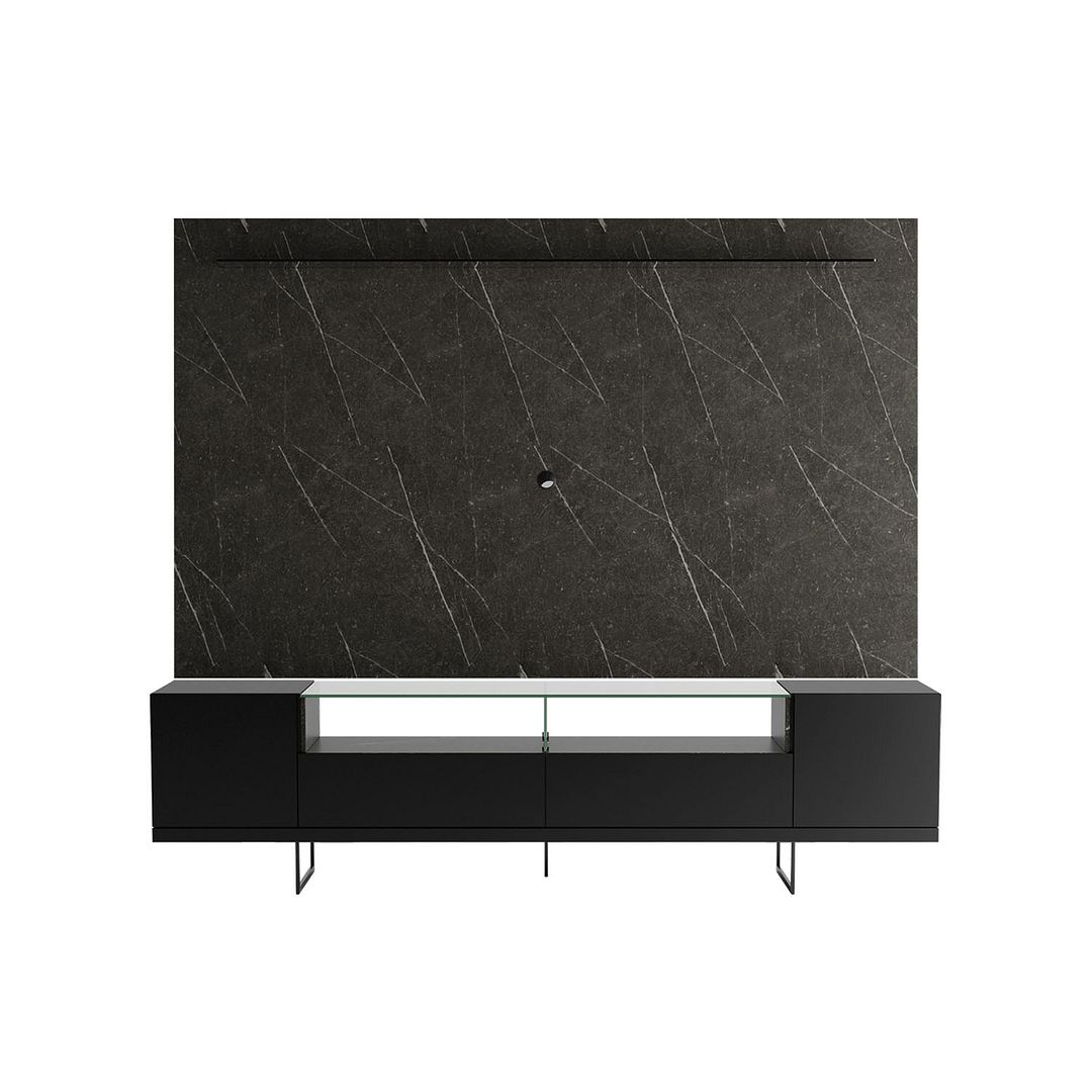 Manhattan Comfort Celine 85.43" TV Stand and Floating Wall TV Panel in ...