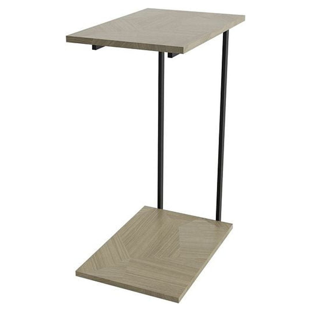 Manhattan Comfort Celine Tuck-in End Table with Steel Legs in Nude ...