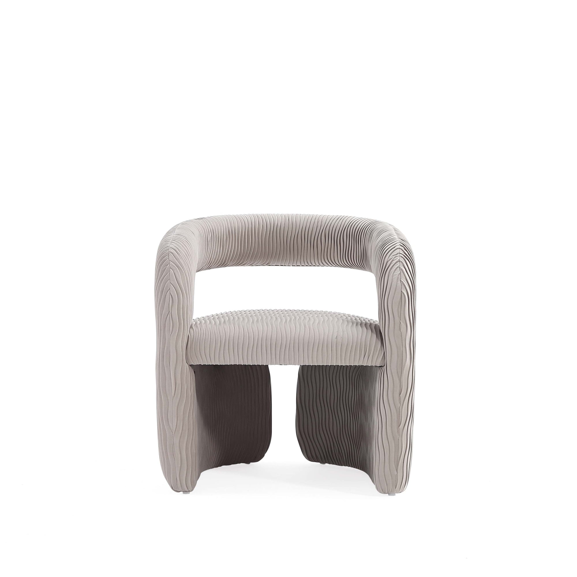 Manhattan Comfort Corvette Dining Chair with Solid Wood Frame in Dove ...