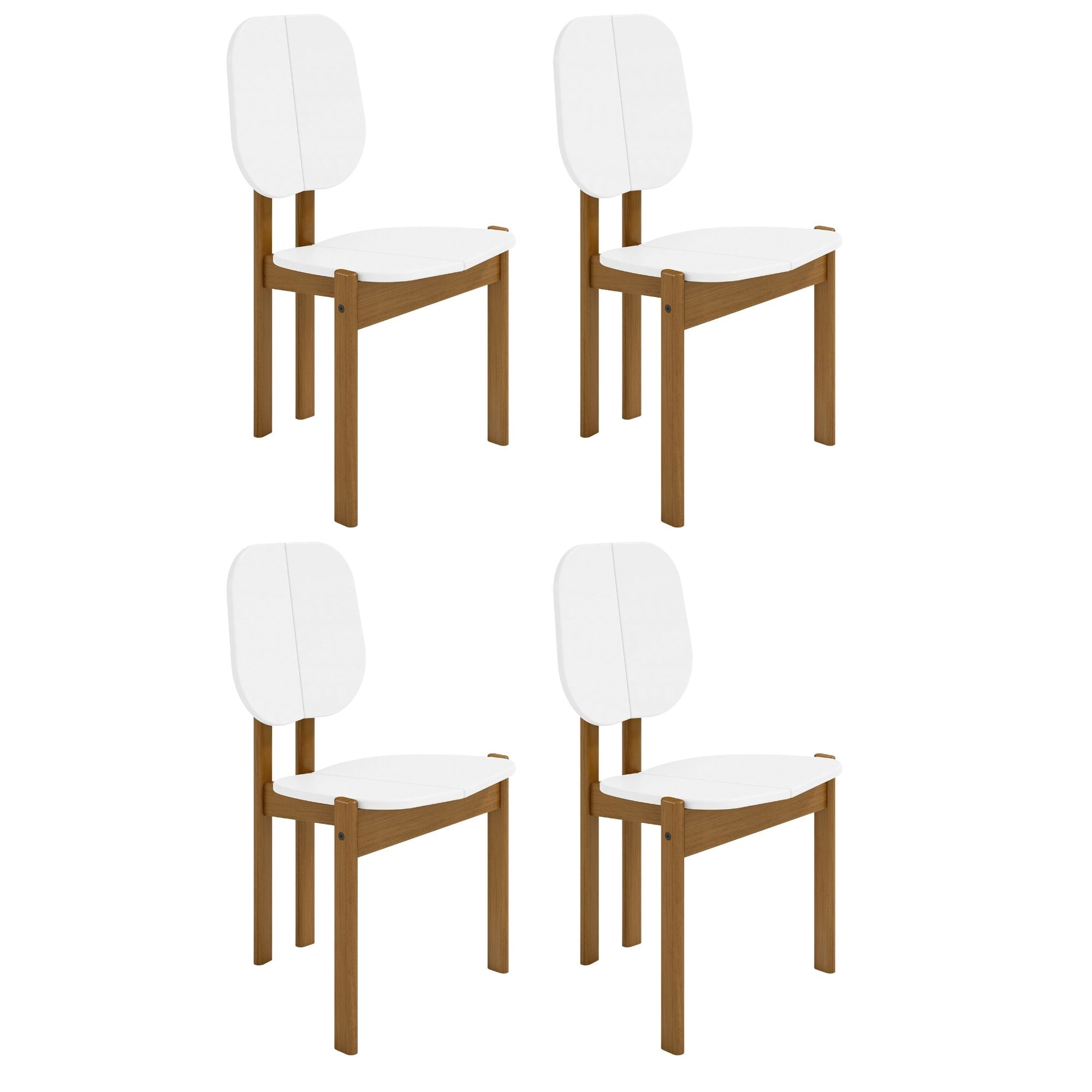 Manhattan Comfort Gales Dining Chair from Engineered Wood in White ...