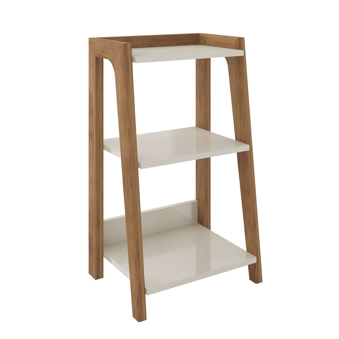 Manhattan Comfort Gowanus Modern Ladder Side Table with 3 Shelves in ...