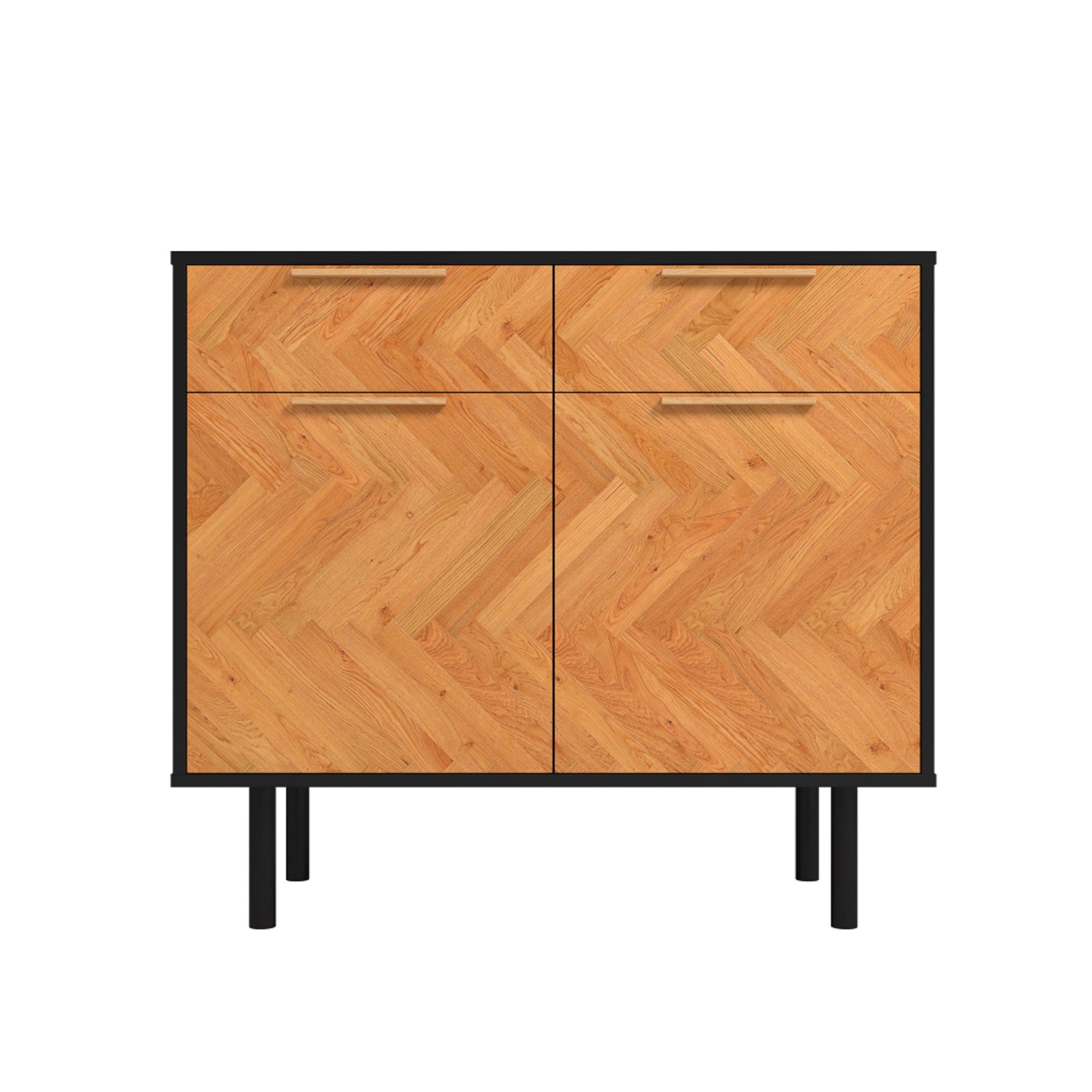 Manhattan Comfort Liam Sideboard made from Engineered Wood in Black ...