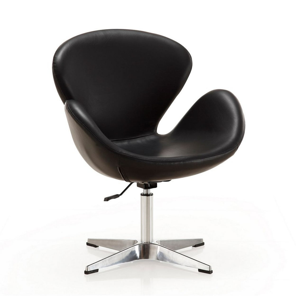 Manhattan Comfort Raspberry Faux Leather Height Adjustable Chair in ...