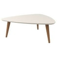 Manhattan Comfort Utopia Triangle Wood Coffee Table in White Gloss ...