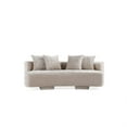 Manhattan Comfort Verandah Sofa with Solid Wood Frame in Beige ...