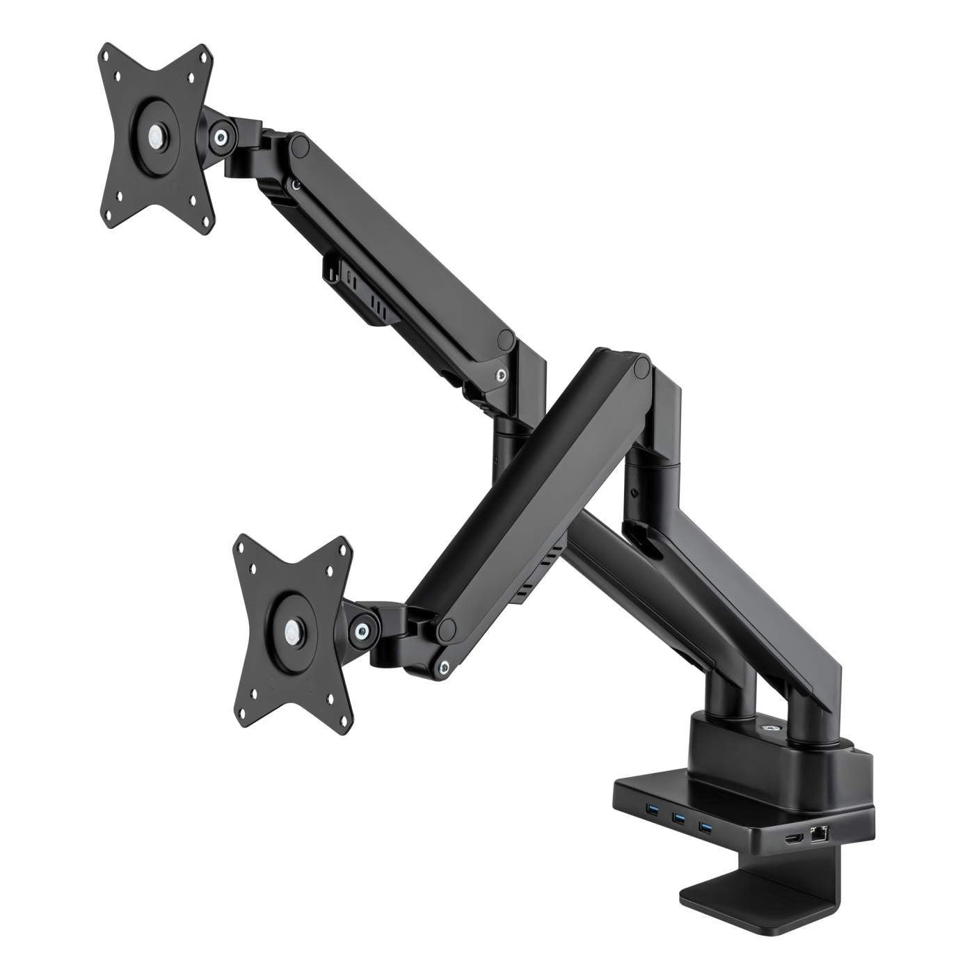 Manhattan Dual 32" Full-Motion Monitor Mount with 4K Docking Station ...
