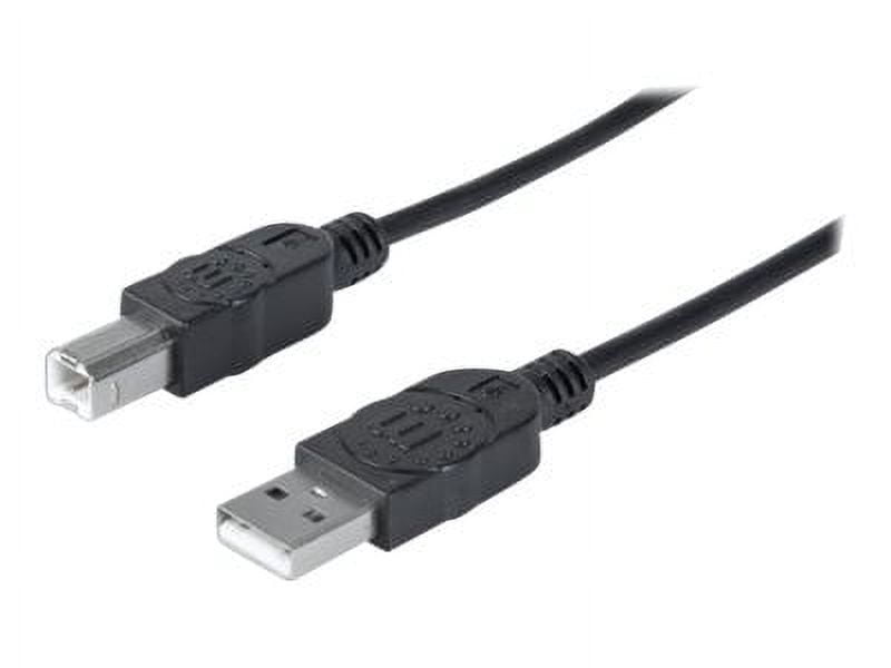 Manhattan 333368 6ft Hi-Speed USB B Device Cable - Black - Walmart ...