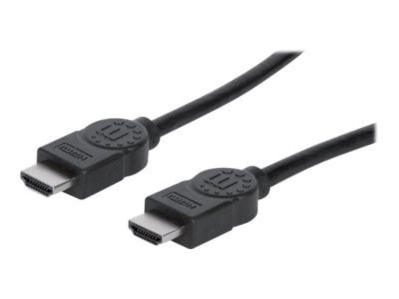 Manhattan High Speed 4K HDMI Cable - HDMI Male to Male, Shielded, Black ...