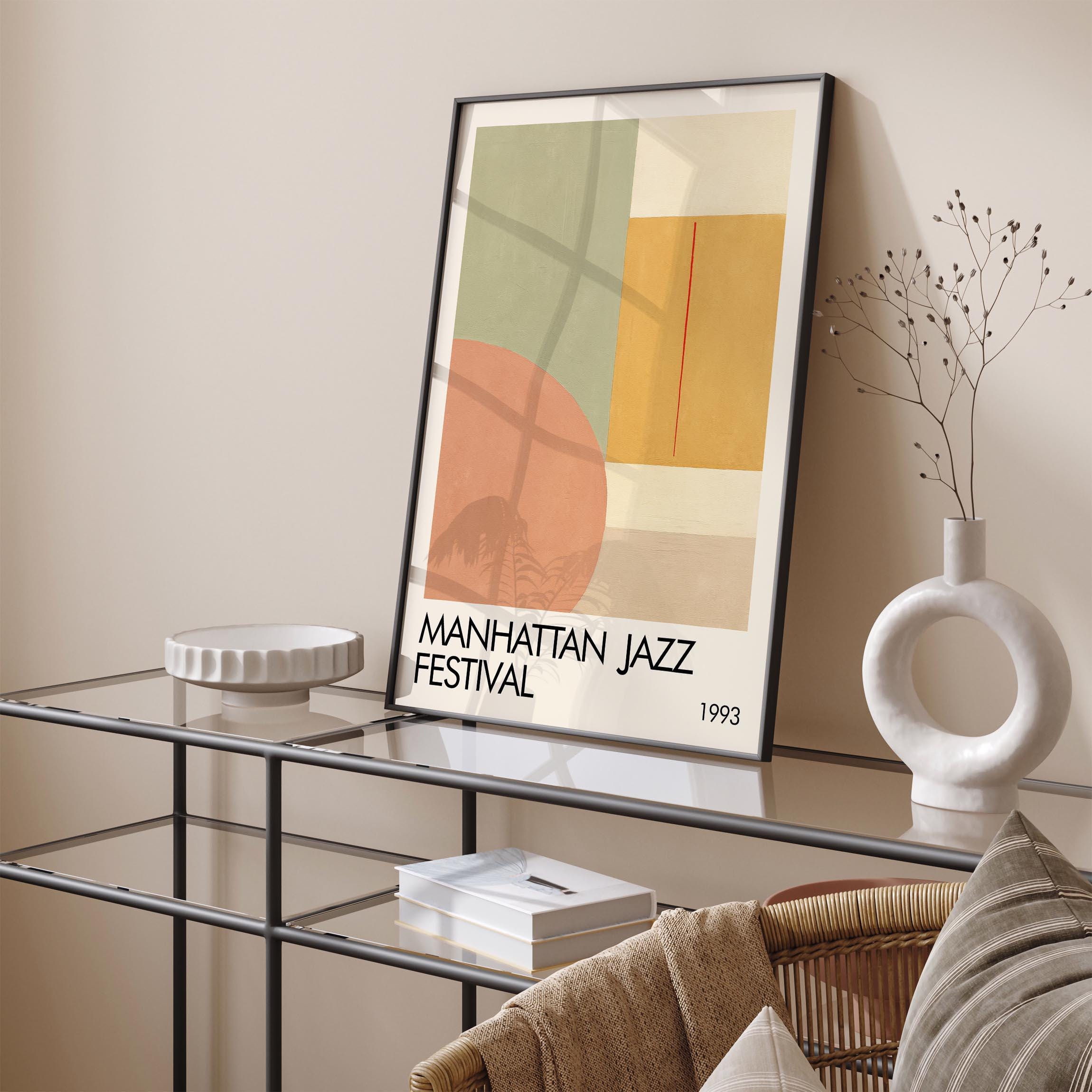 Manhattan Jazz Festival 1993 Poster, Abstract Modern Music Wall Art ...