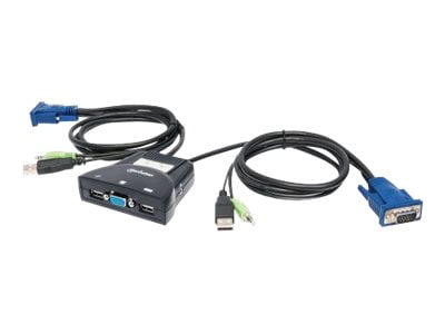 Manhattan KVM Switch Mini 2-Port, 2x USB-A, Cables included, Audio ...