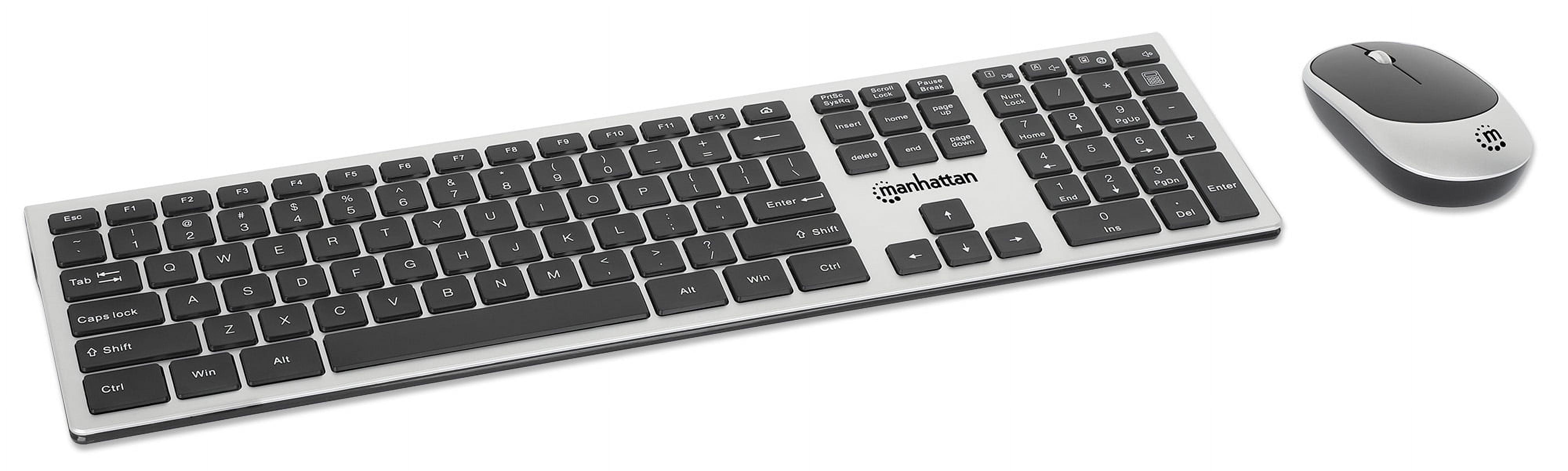 Manhattan MWK7400 Wireless USB Keyboard and Mouse Combo Set | Full-Size ...