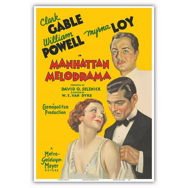 Manhattan Melodrama - Starring Clark Gable William Powell and Myrna Loy - Vintage Film Movie ...