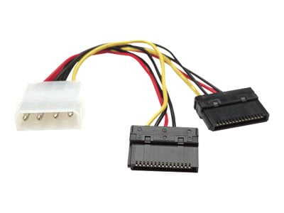 Manhattan SATA Power Y Cable, 4 pin to 2 x 15 pin, 15cm, Male to Male ...