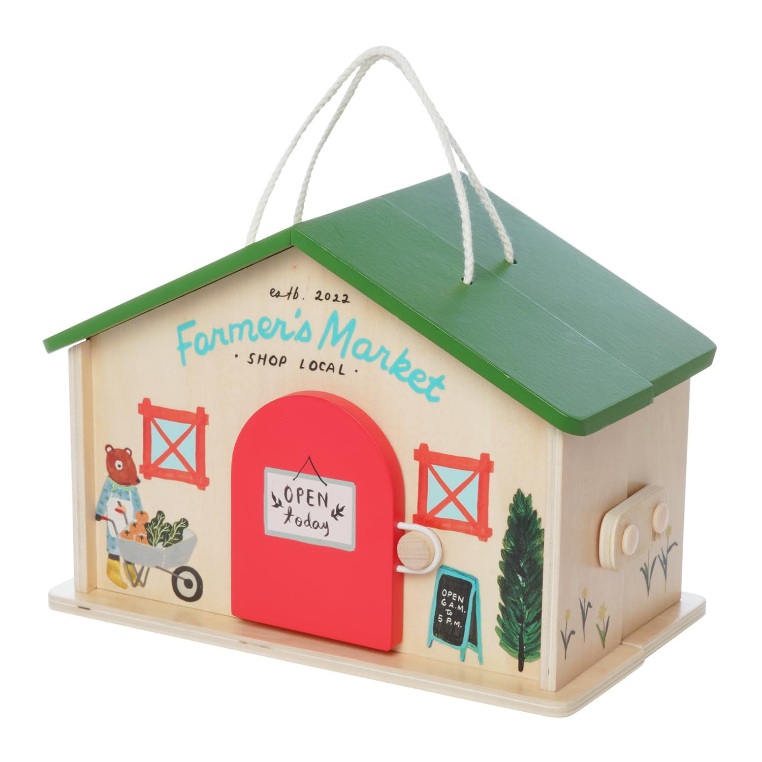 Manhattan Toy Farmer’s Market Day 12-Piece Portable Wooden Toy Figure ...