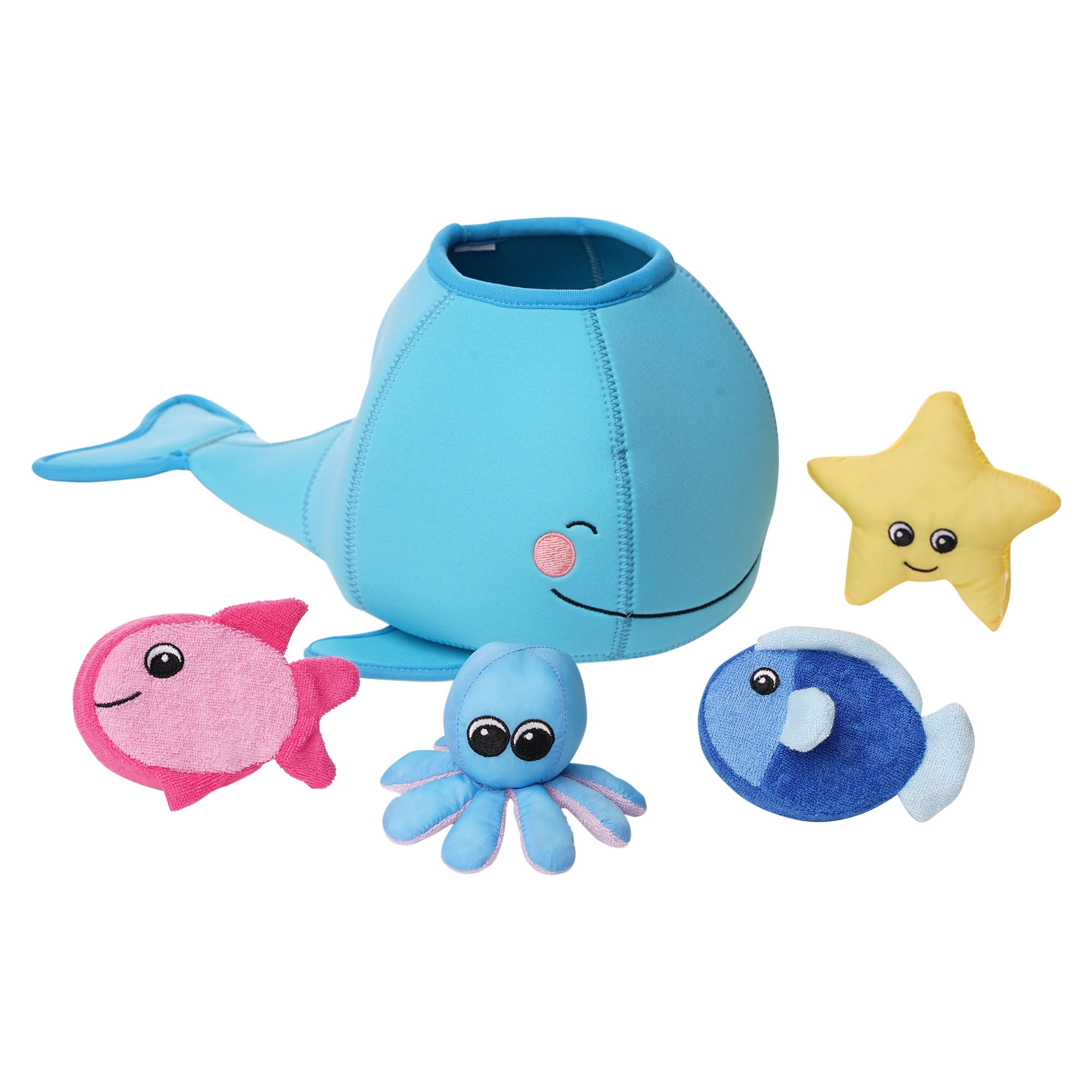 Manhattan Toy Neoprene Whale 5 Piece Floating Spill n Fill Bath Toy ...