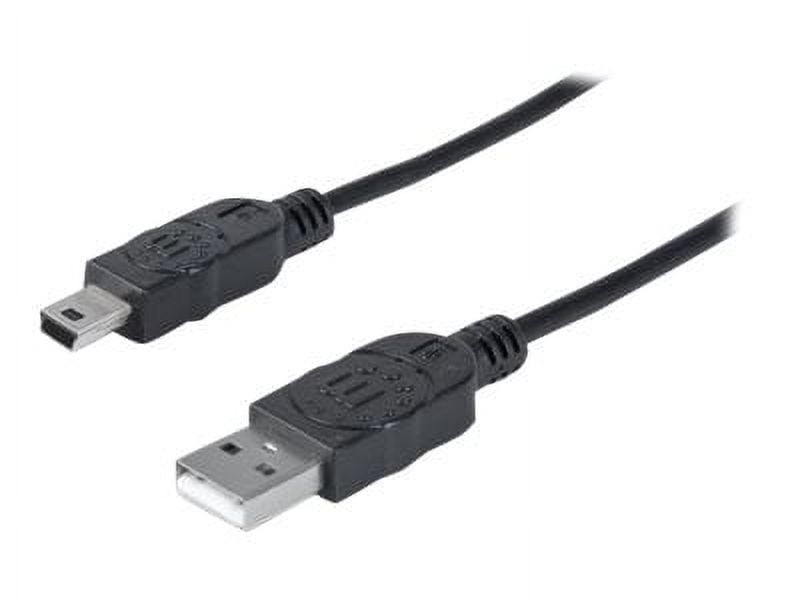 Manhattan USB 2.0 Cable - USB Type-A Male to USB Mini-B Male, 480 Mbps ...