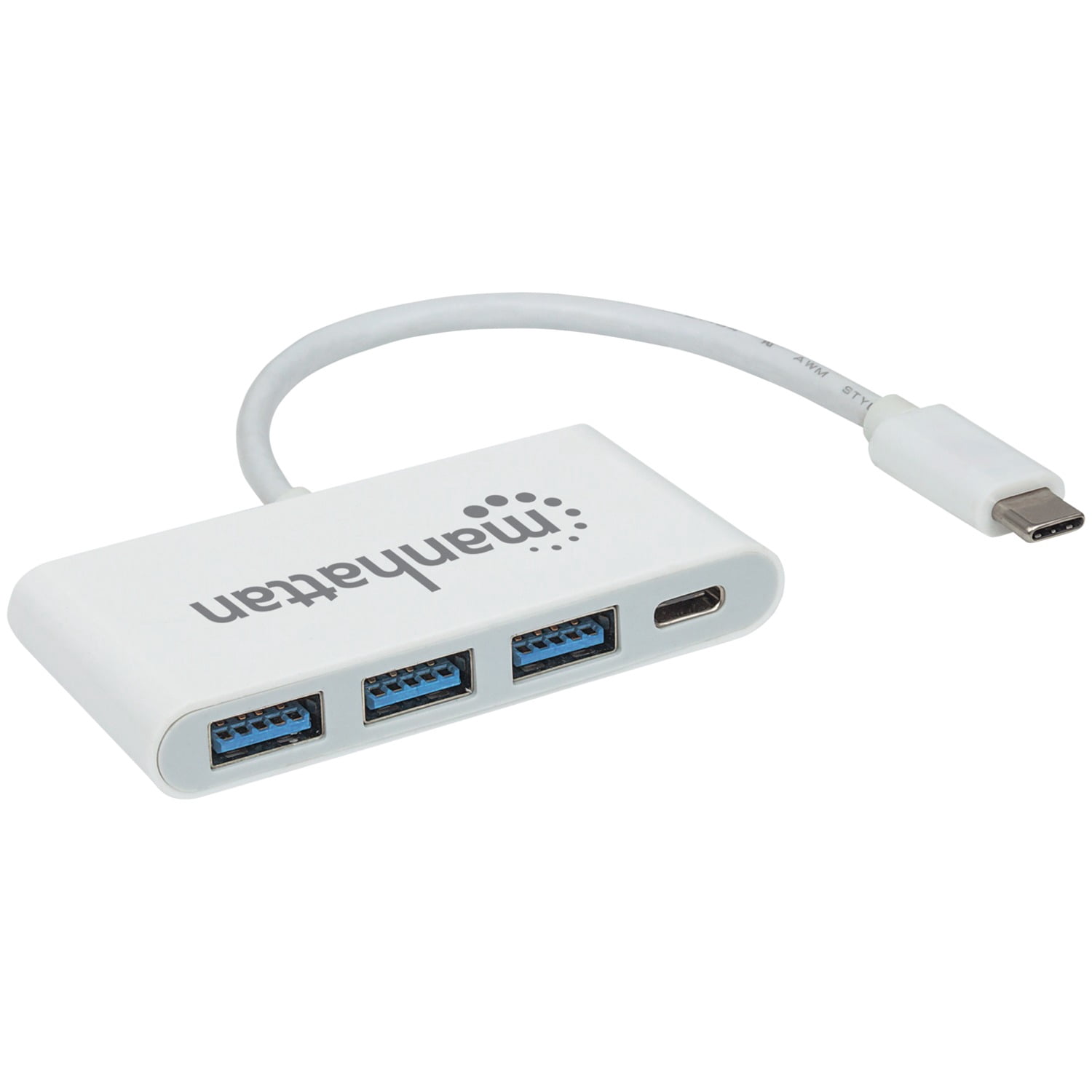 Manhattan - 163552 - USB Type-C 3.1 3-Port Hub w/PD: Networking ...