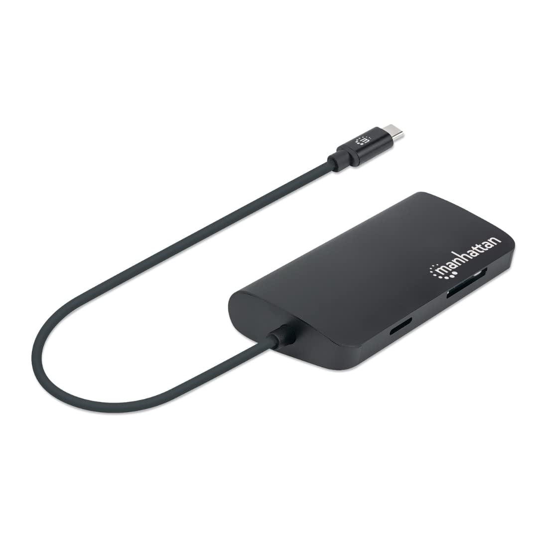 USB-C Dock/Hub with Card Reader, Ports (x5): Ethernet, USB-A (3) and ...