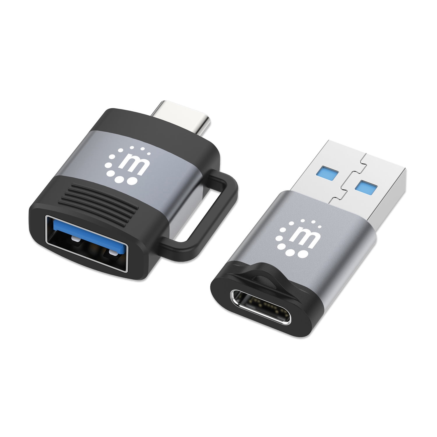 Manhattan 2-Piece USB-C to USB-A and USB-A to USB-C Adapter Set, 356329 ...