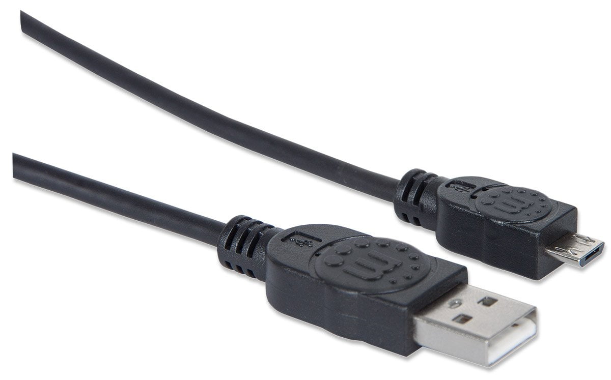 Manhattan Usb Male Cable Adapters For Fast Data Transfer Usb Devices Connectors Black 1 Pack