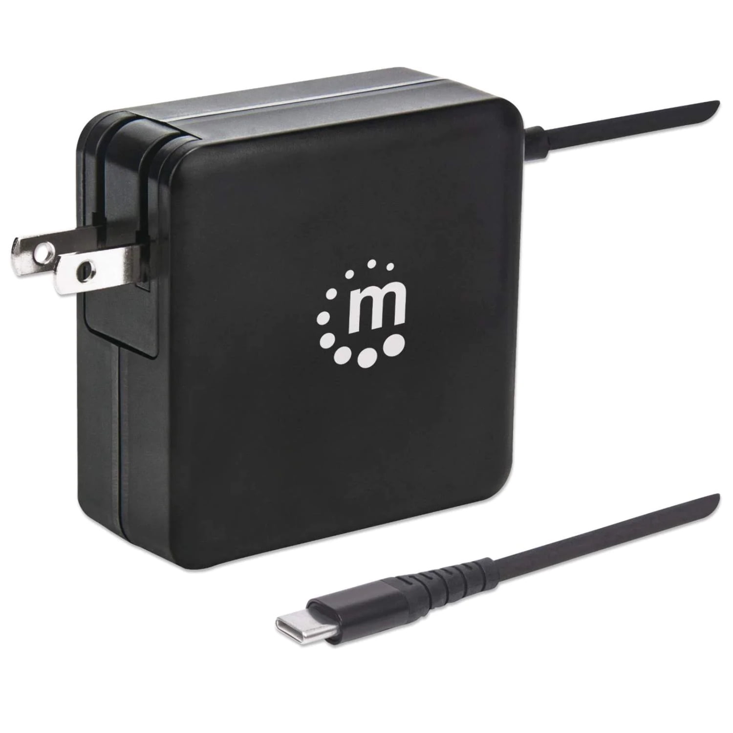 Manhattan USB-C Wall Adapter, Dual Charging Devices, 60W Portable ...