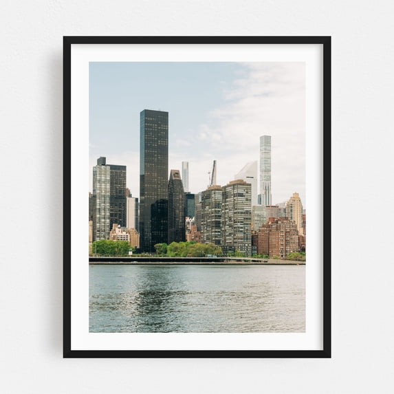 Manhattan from LIC 02 - Queens New York Photography Black Framed Wall ...