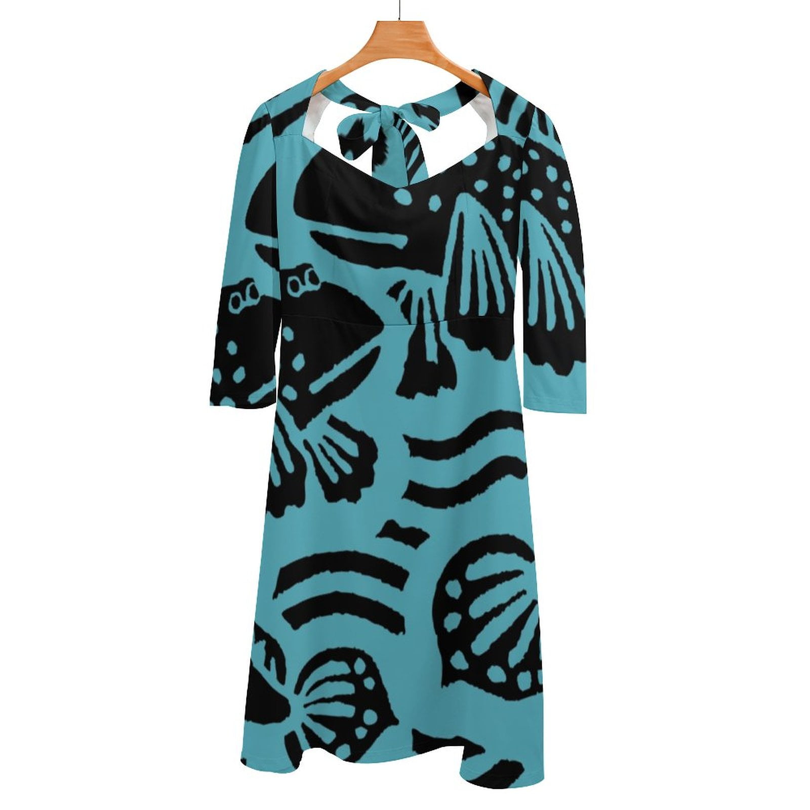 Manhole In Japan With Fish Back Lacing Backless Dress Square Neck Dress ...