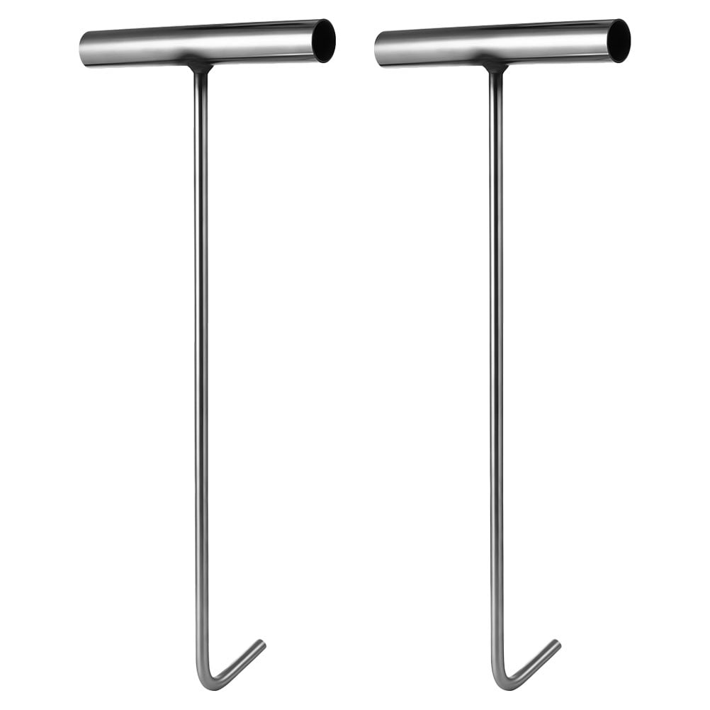 TOYMYTOY Manhole Cover Lifting Hooks Stainless Steel 2Set Silver 14.6X5 ...