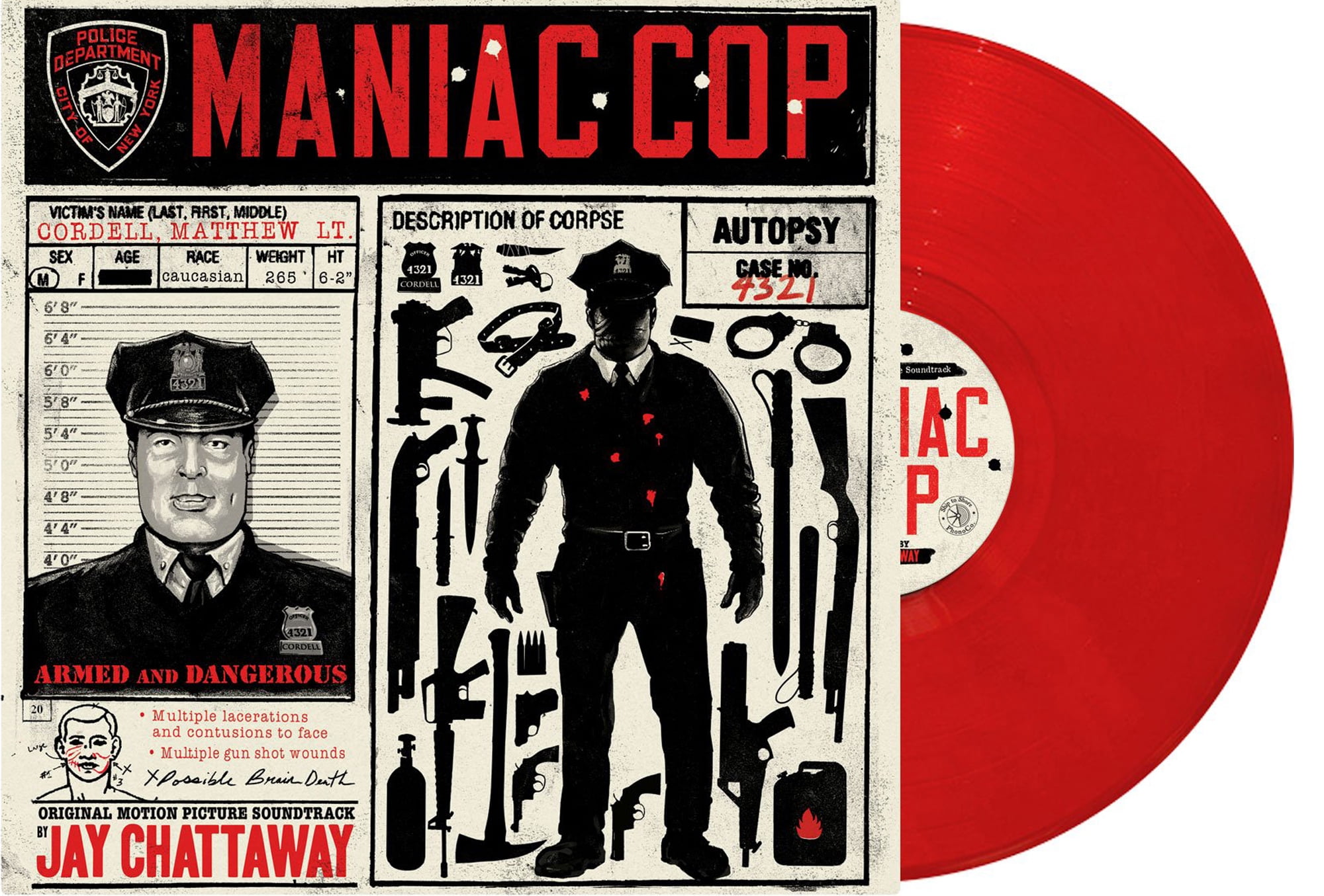 Maniac Cop Original Motion Picture Soundtrack (Red Vinyl) LP Record ...