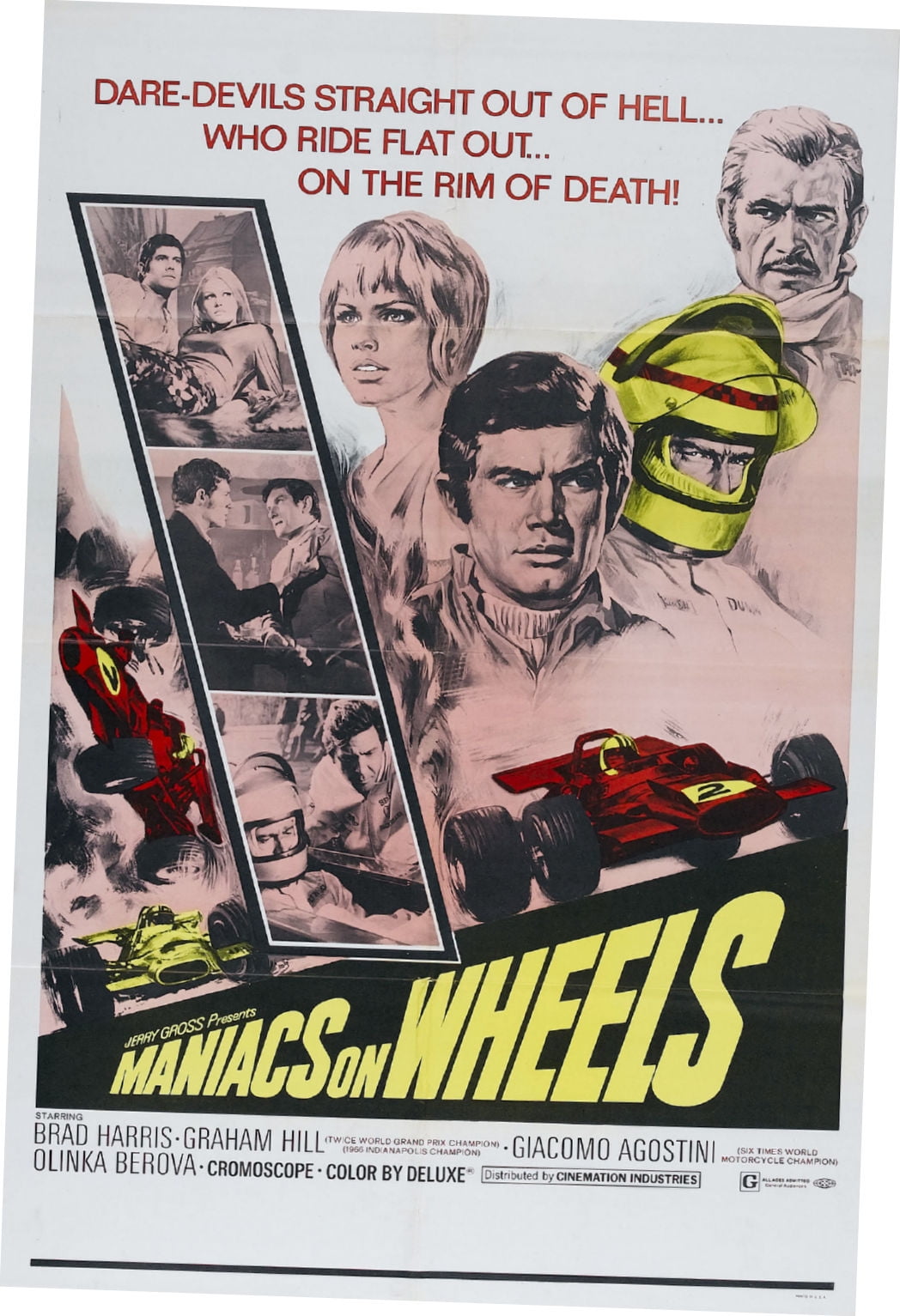 Maniacs On Wheels Movie poster Metal Sign 8inx 12in Metal Print 8x12 ...