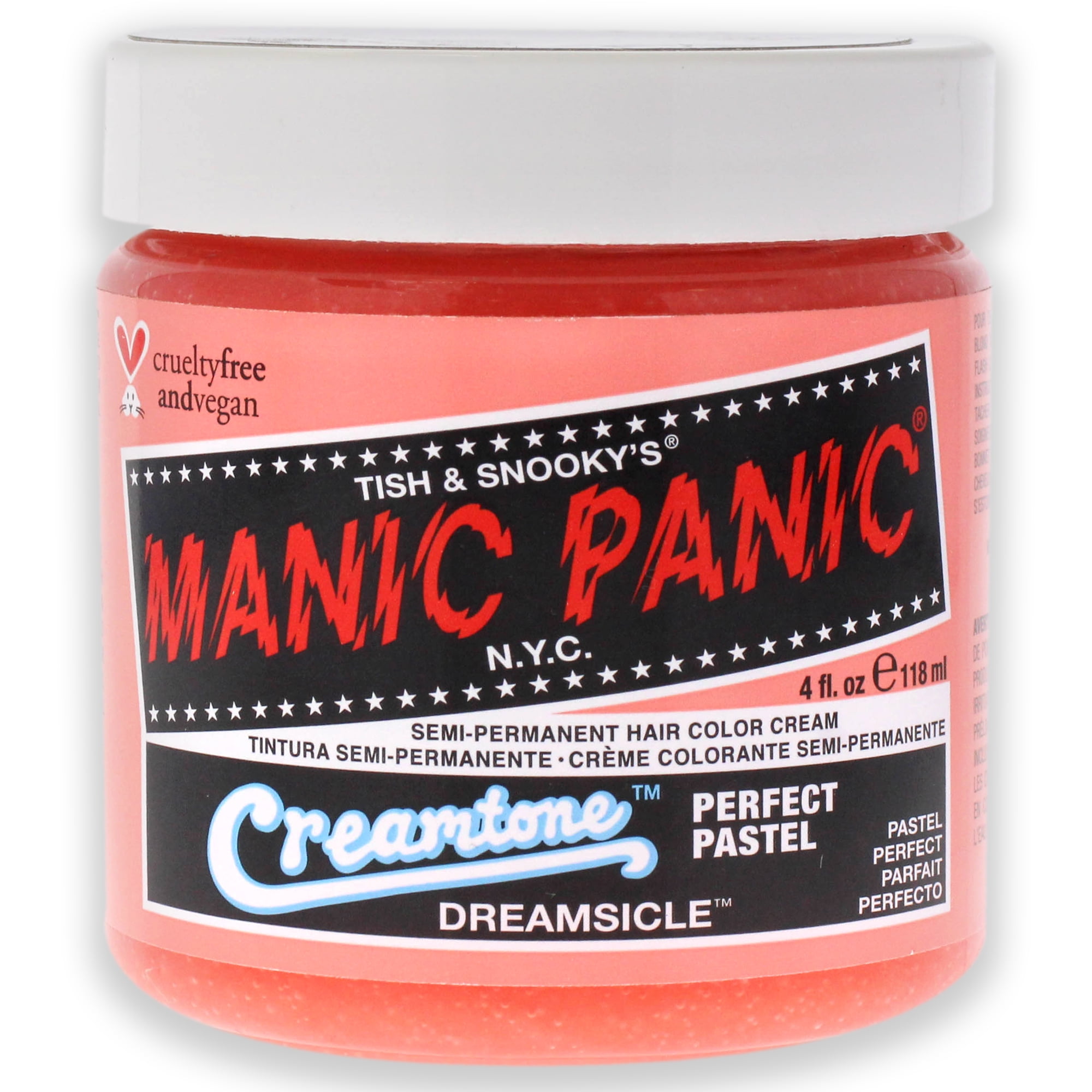 Manic Panic Creamtone Perfect Pastel Hair Color - Dreamsicle, 4 oz Hair ...
