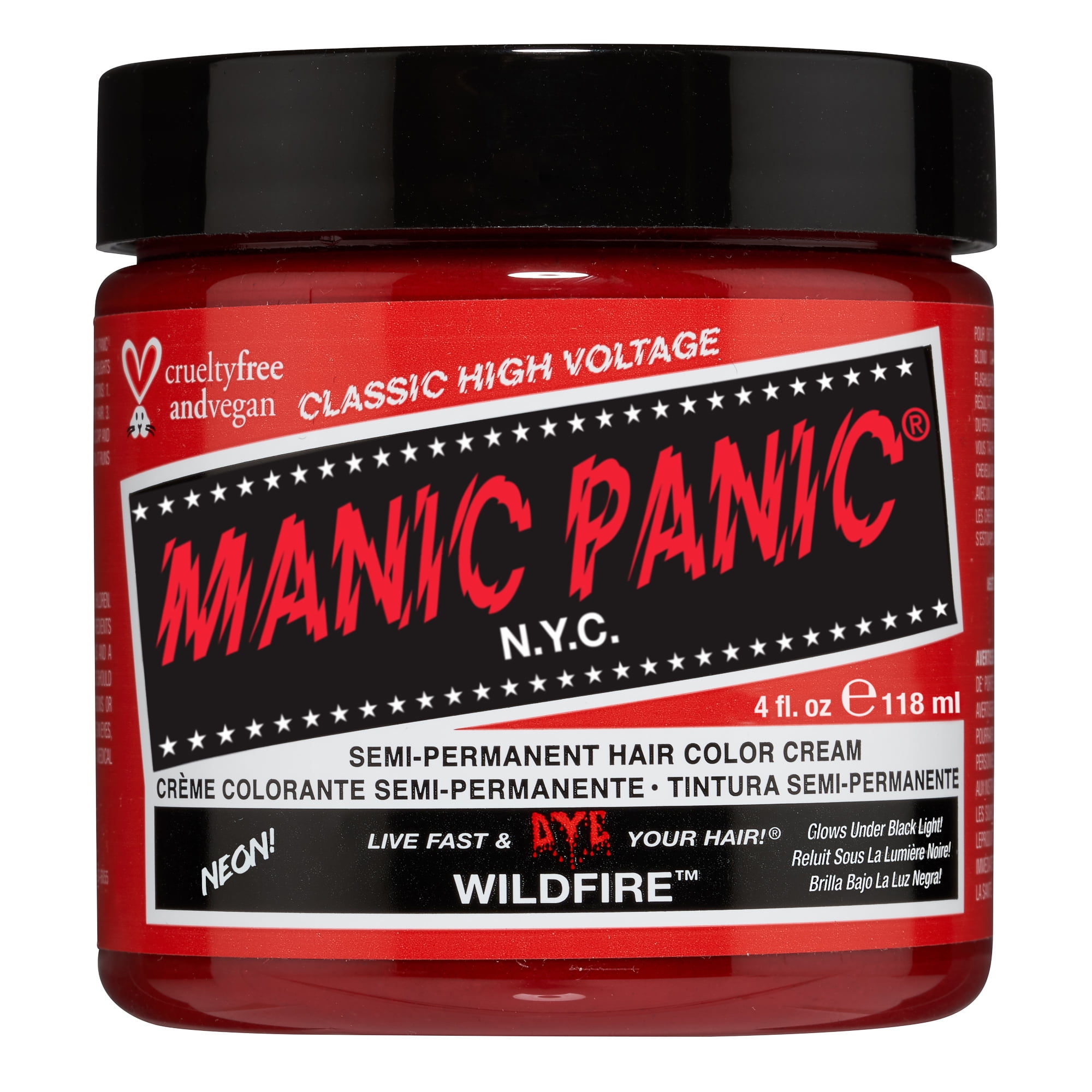 Manic Panic Classic High Voltage Semi-Permanent-Hair Dye, Wildfire, 4oz ...