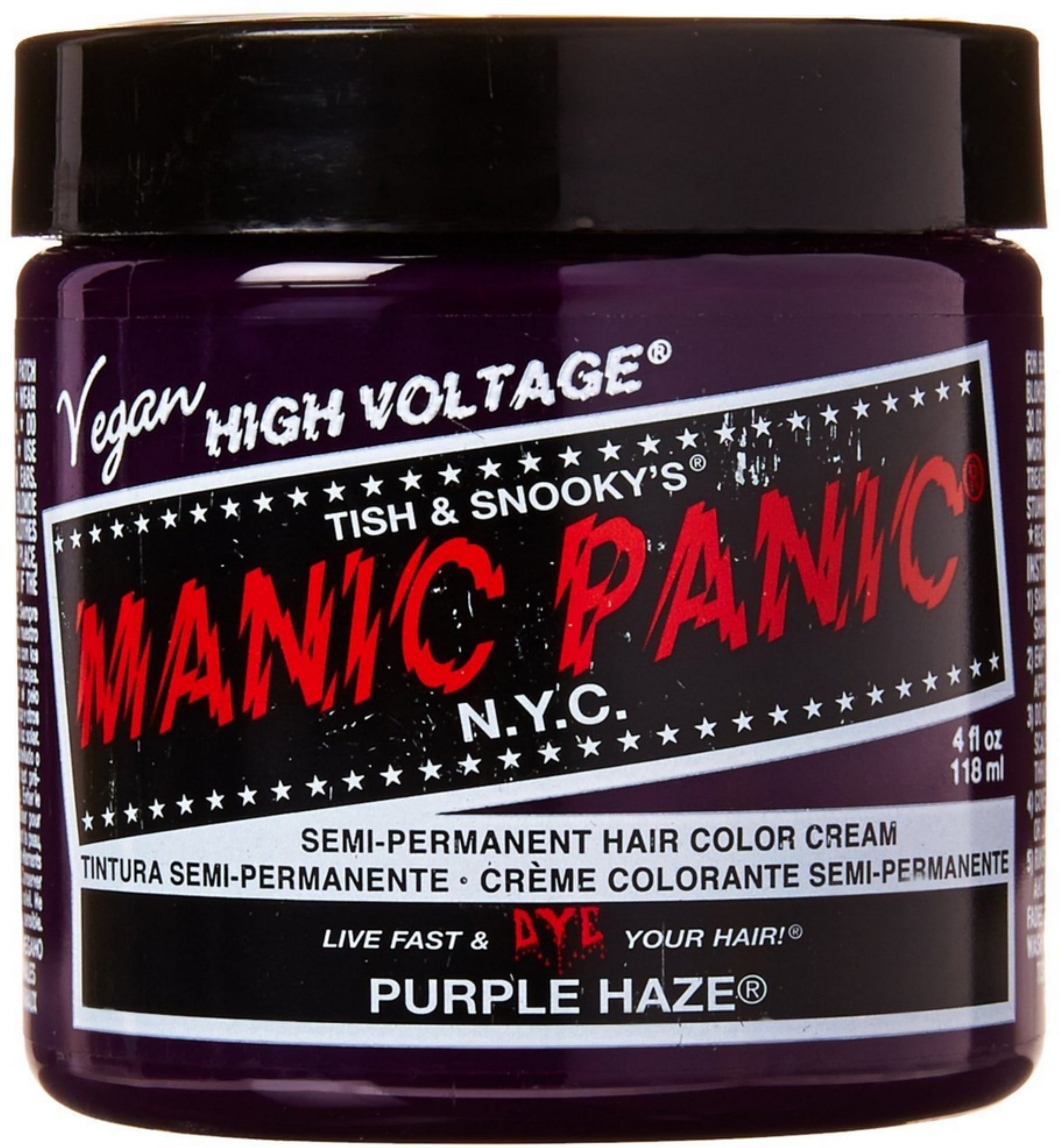 Manic Panic Semi-Permament Hair Color Creme, Purple Haze 4 oz - (Pack ...