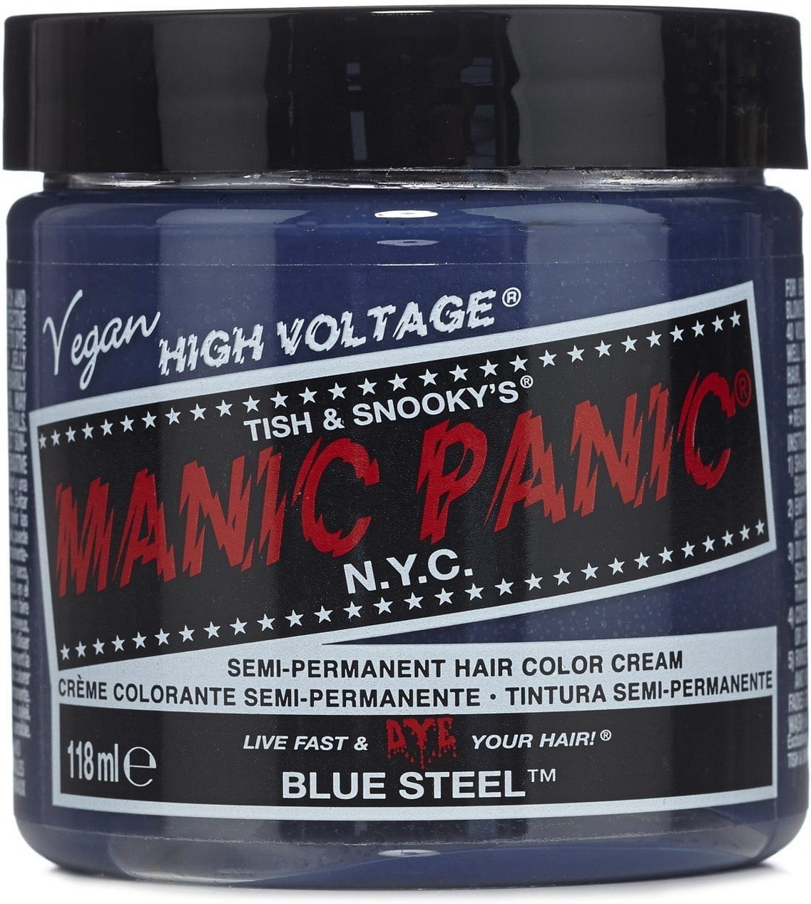 Manic Panic Semi-Permament Haircolor, Blue Steel 4 oz - Walmart.com