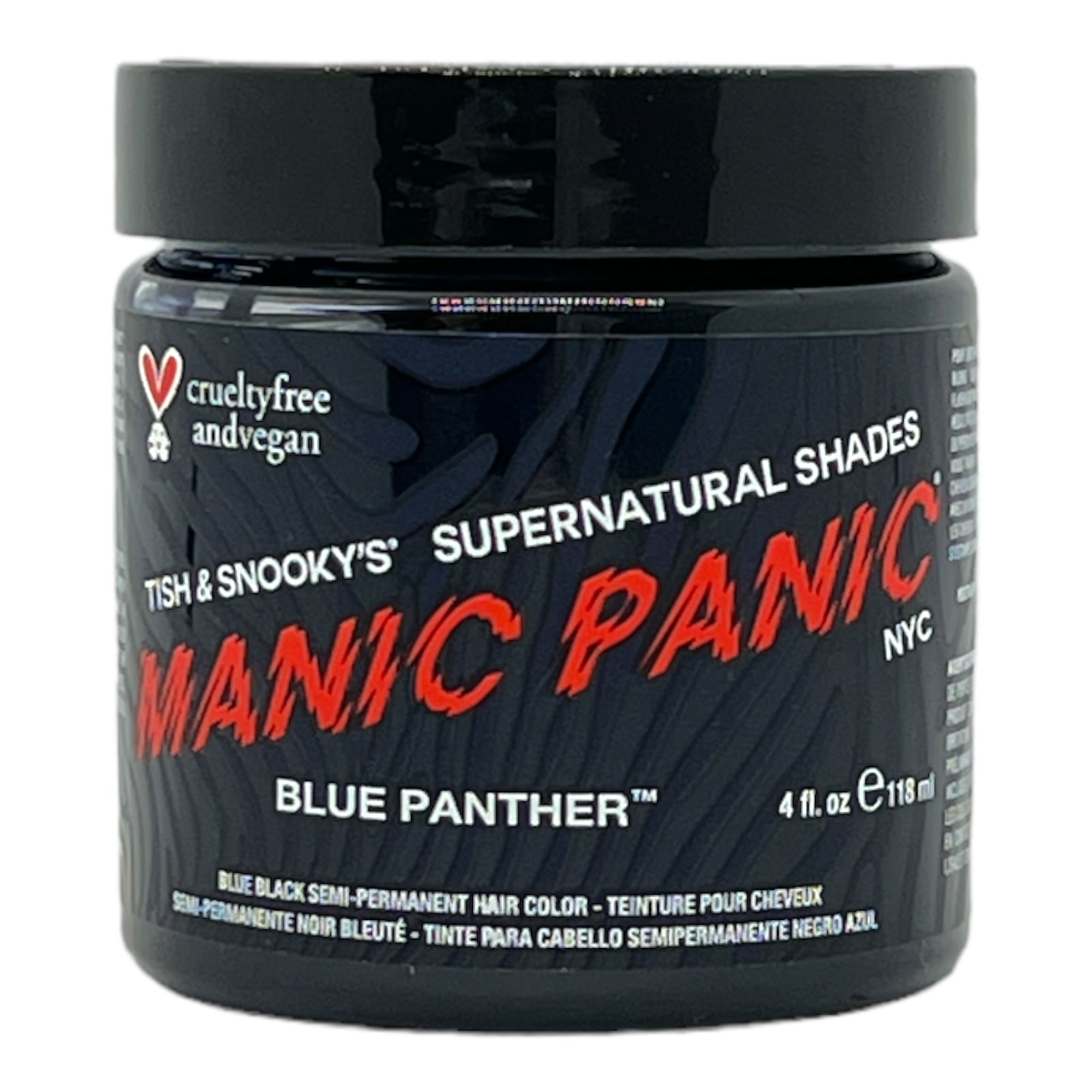 Manic Panic Semi-Permanent Hair Color Cream Blue Panther 4 Oz - Walmart.com