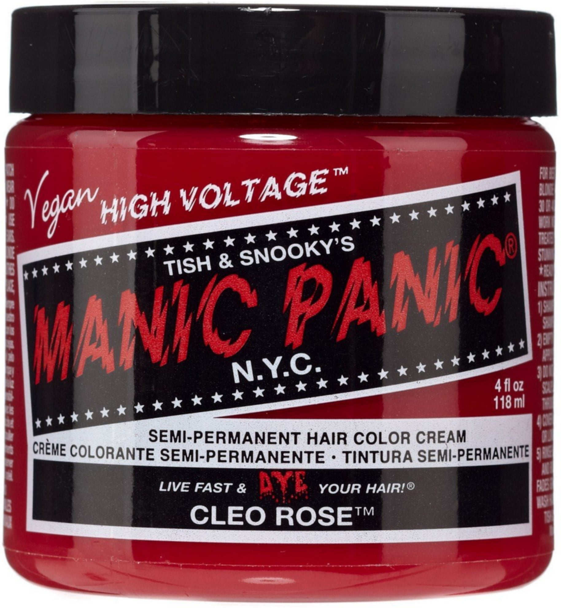 Manic Panic Semi-Permanent Hair Color Cream, Cleo Rose 4 oz - Walmart.com