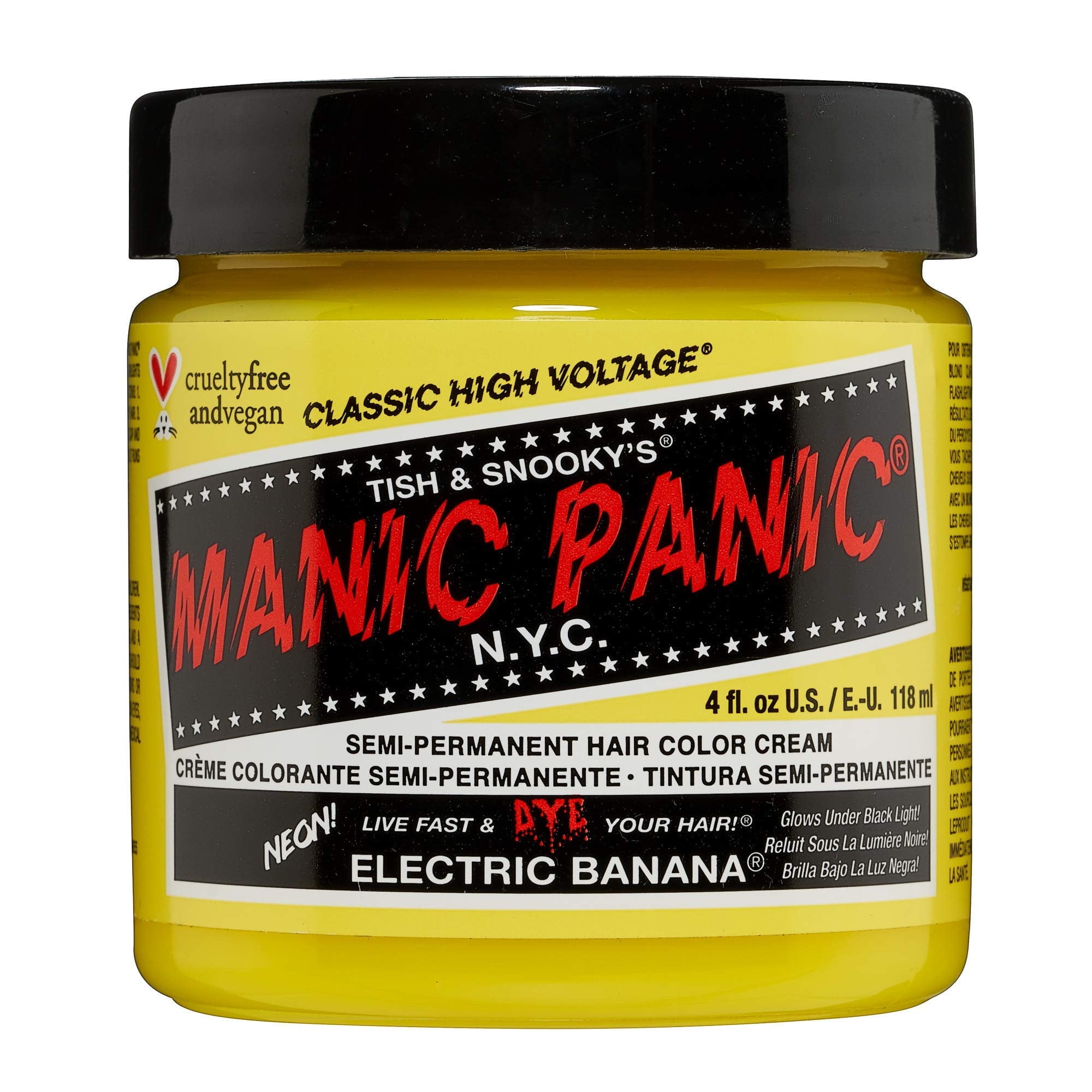Manic Panic, Semi-Permanent Hair Color, 4oz, Electric Neon Yellow ...