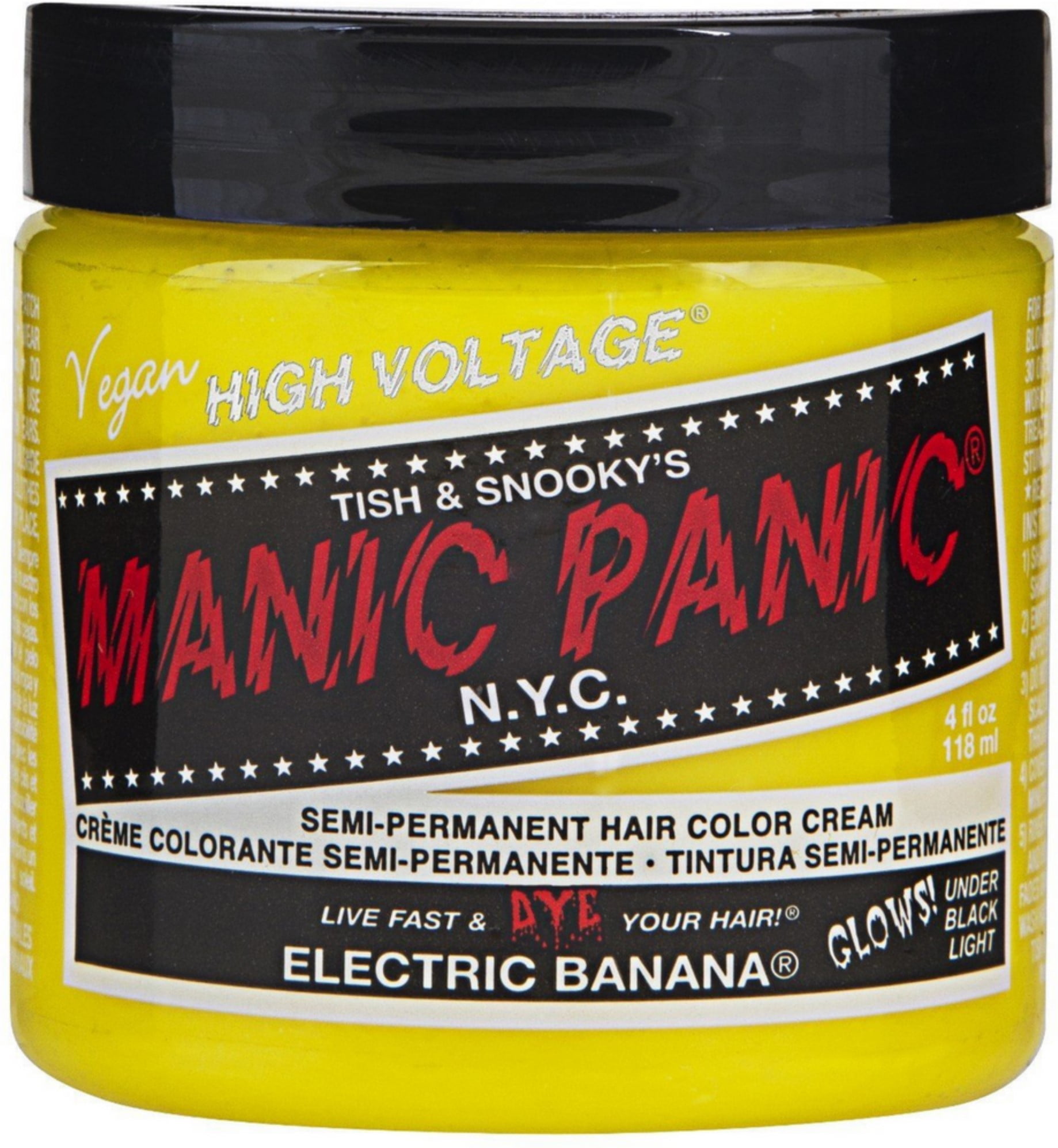 Manic Panic Semi-Permanent Hair Color Cream, Electric Banana 4 oz ...