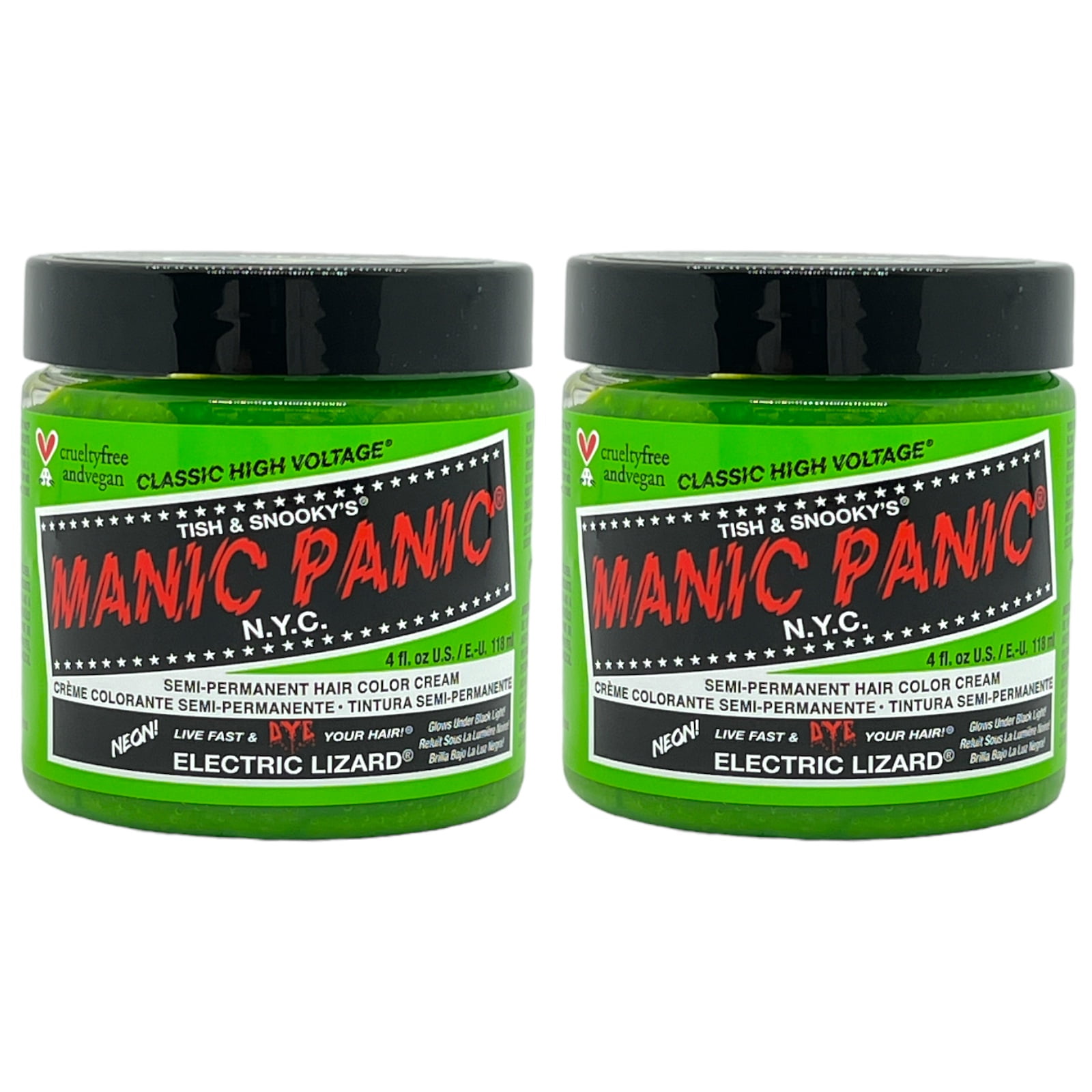 Manic Panic Semi-Permanent Hair Color Cream Electric Lizard 4 Oz (Pack ...