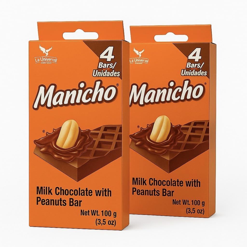 Manicho La Universal - AIF9 Chocolate con leche y mani - 100g/3.5oz ...