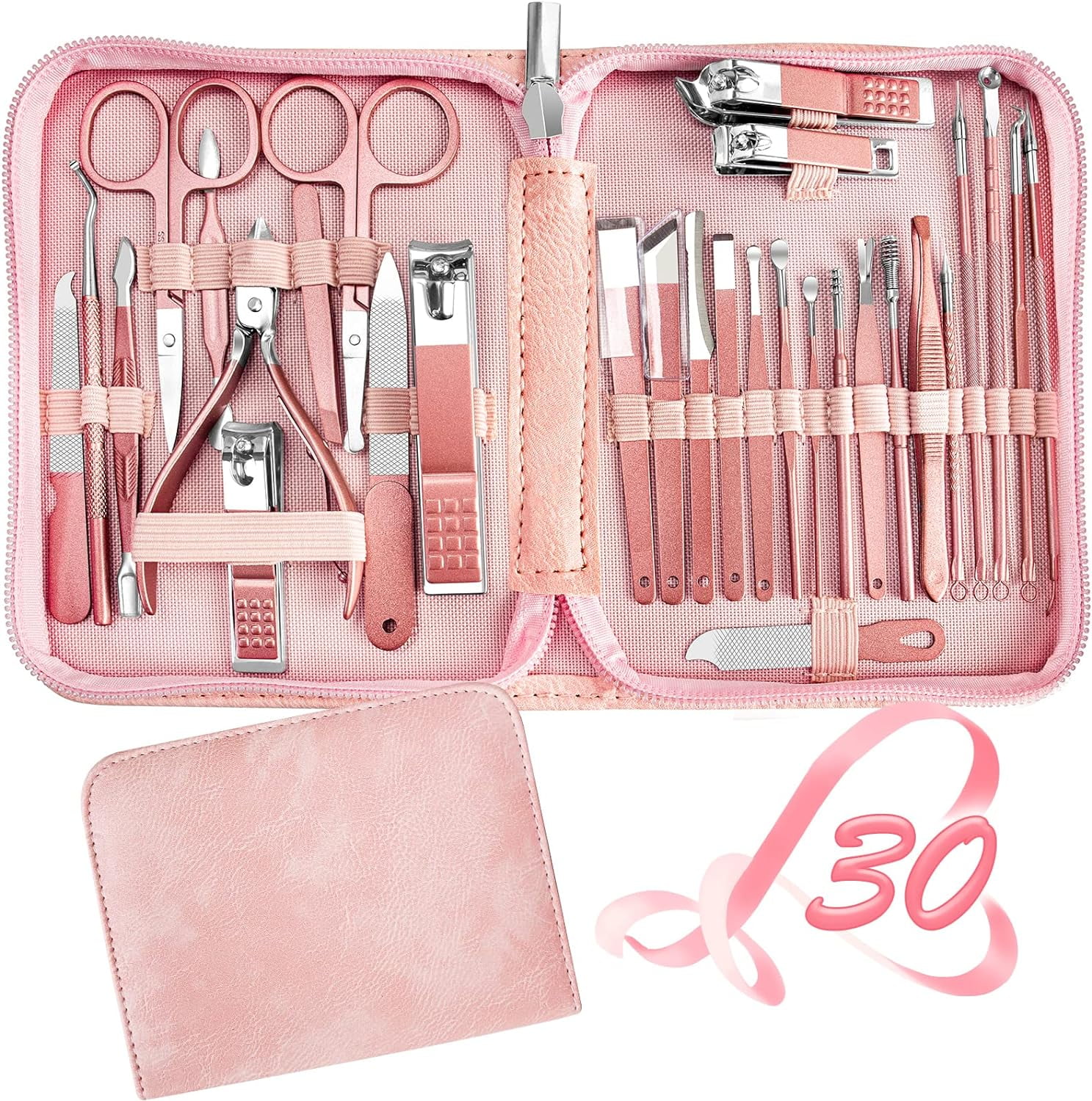 Manicure Set 30 in 1 Nail Clipper set, REDFLOW nail clippers ...