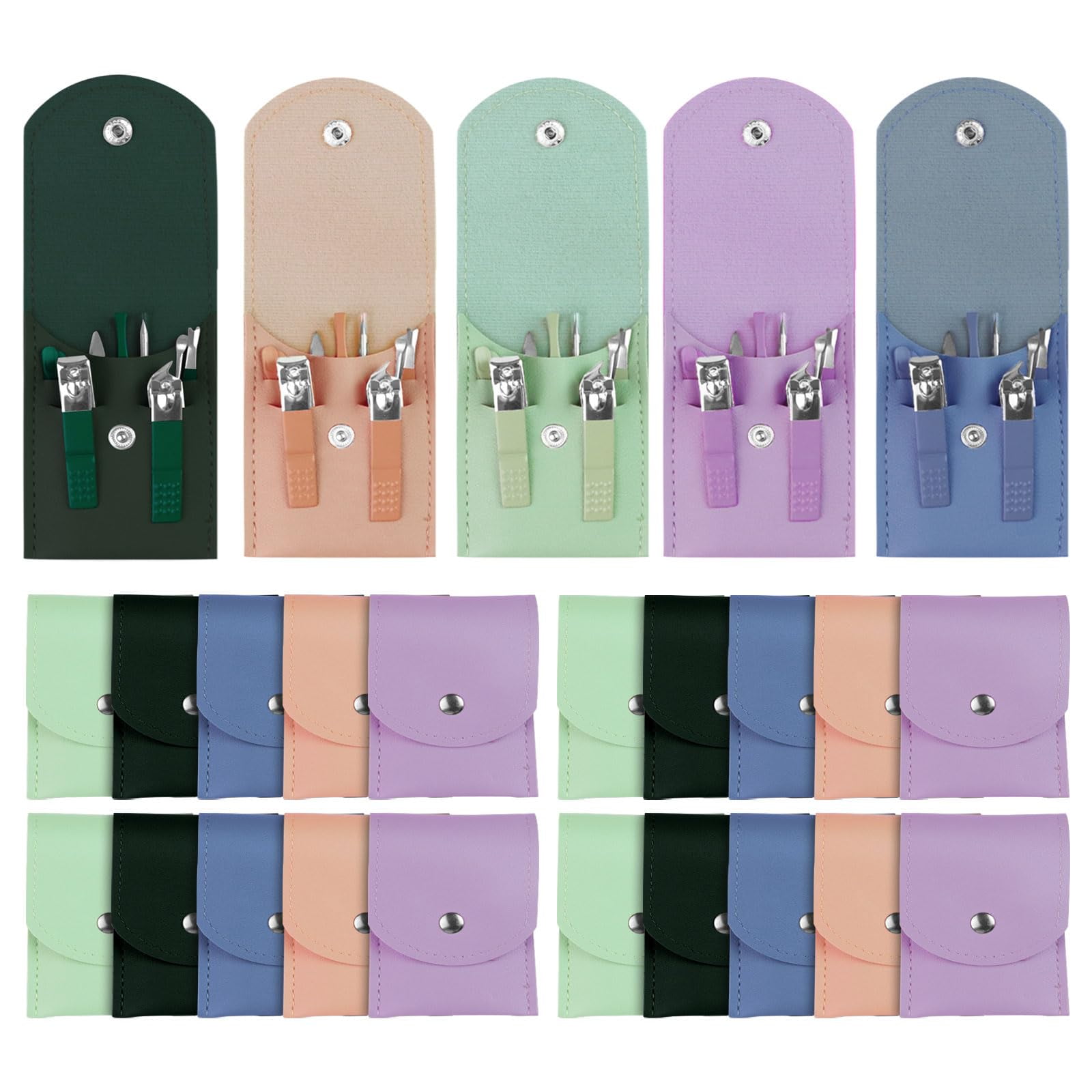 Manicure Set Bulk, Nail Clippers Kit Stainless Steel Fingernail ...