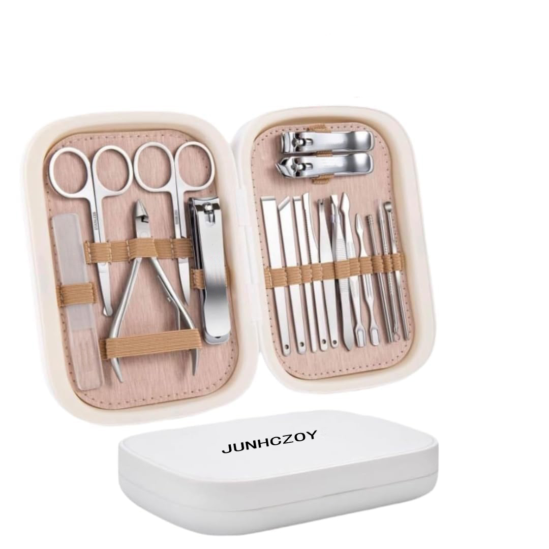 New 7 Pc Pedicure Manicure Set Nail Clipper Cleaner Beauty Kit Case ...