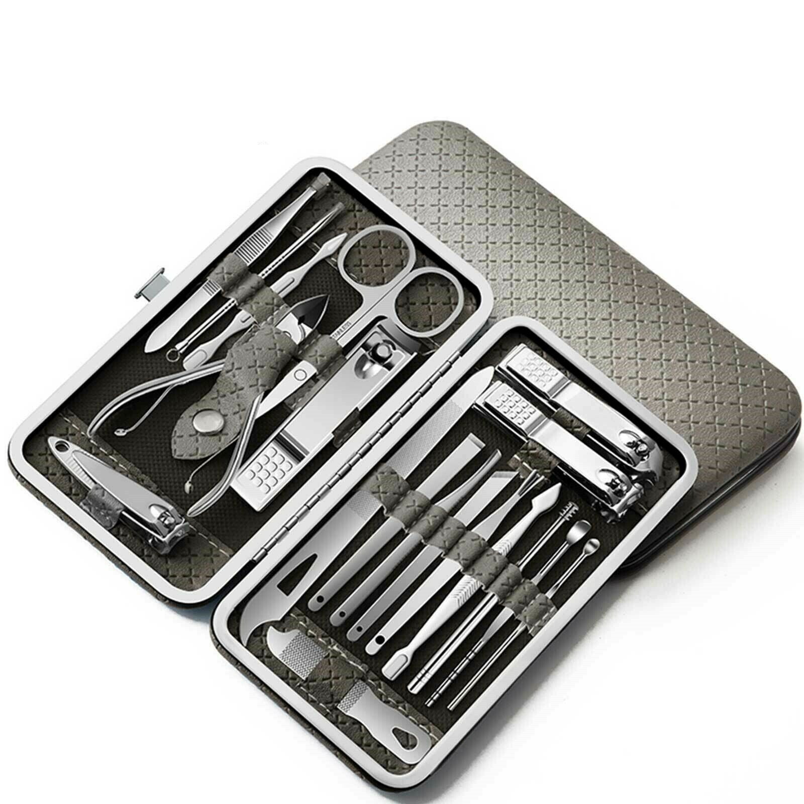 Manicure Set Nail Clippers Pedicure Kit -19 Pieces Stainless Steel ...